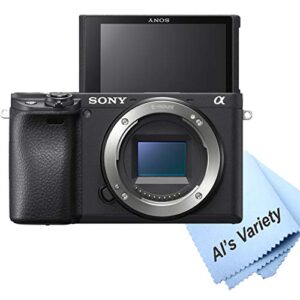 Sony a6400 Mirrorless Digital Camera Body Only (No Lens) + 64GB Memory + Case+ Steady Grip Pod + Tripod+ Software Pack + More (30pc Bundle) (Renewed)