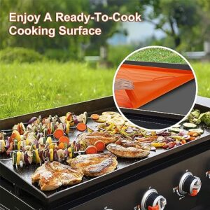 Silicone Griddle Mat for 36 in Blackstone Grill,Grill Buddy Accessories Protective Top Cover Protector Outdoor,Heavy Duty Food-Grade Barbecue Mat(Orange)