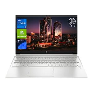 hp pavilion business laptop, 15.6” fhd touchscreen display, intel core i7-1355u processor, nvidia geforce mx550, 32gb ram, 2tb ssd, fp reader, backlit kb, wi-fi 6, webcam, hdmi, windows 11 pro, silver