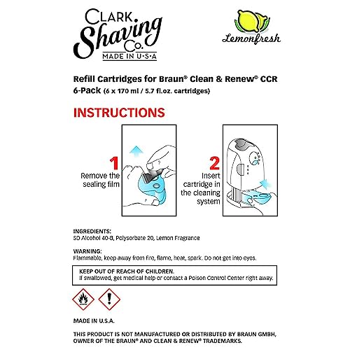 Clark Shaving Co. Refill Cartridges for Braun Clean & Renew CCR (10-Pack)