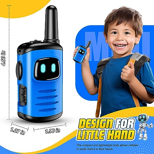 Kids Walkie Talkies Toys for Boys: comedyfun Mini Robots Walkies Talkies 2 Pack Christmas Birthday Gifts for 3 4 5 6 Year Old Boys Toys for 3 4 5 6-8 Year Old Boy Camping Hiking Outdoor Games