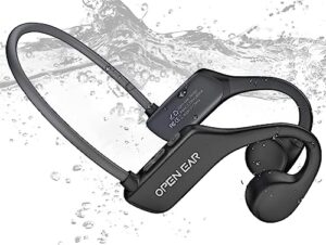 beartain swimming headphones, bone conduction headphones ip68 waterproof wireless bluetooth 5.3 earphones open ear sports headset built-in 32gb memory with mp3 player for swimming,running,hiking