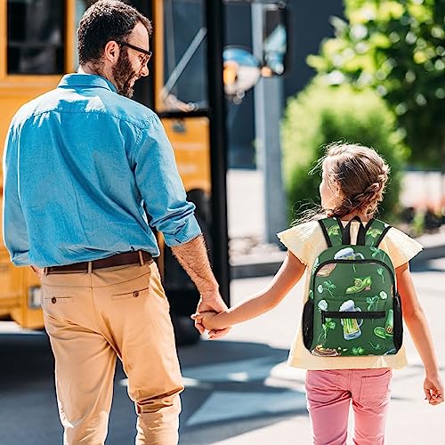 ODAWA St Patricks Day Symbols Pattern Kids Backpack Boys Toddler, Bookbag for Boys, Preschool Backpack