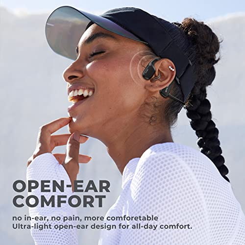 BEARTAIN Swimming Headphones, Bone Conduction Headphones IP68 Waterproof Wireless Bluetooth 5.3 Earphones Open Ear Sports Headset Built-in 16GB Memory with MP3 Player for Swimming,Running,Hiking