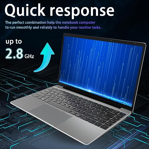 Intel Celeron N4020C 14.1" Laptop, 8GB DDR4 Memory, 256GB SSD, FHD Display for Work and Entertainment, Expandable 1TB SSD, Ultra Slim, USB3.0, Webcam, TF Card