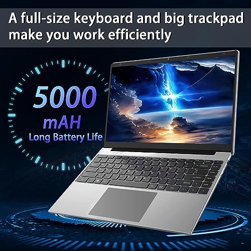 Intel Celeron N4020C 14.1" Laptop, 8GB DDR4 Memory, 256GB SSD, FHD Display for Work and Entertainment, Expandable 1TB SSD, Ultra Slim, USB3.0, Webcam, TF Card