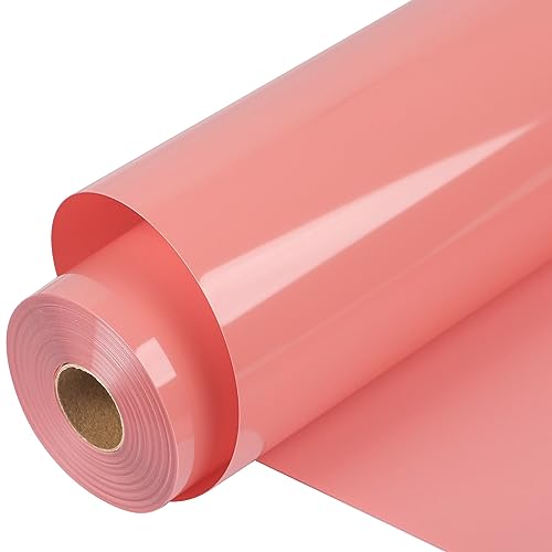 VINYL FROG Coral Heat Transfer Vinyl Rolls, 12"x25ft Coral Iron on Vinyl for Cricut & Cameo, White HTV Vinyl Roll for All Cutter Machine, Easy to Cut & Weed for Heat Press Design