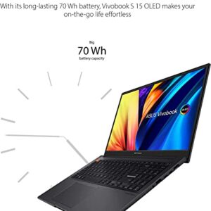 ASUS Vivobook S 15 Laptop 2023 New, 15.6" FHD Display, 12th Intel i7-12700H 14-Core, Iris Xe Graphics, 16GB DDR4 512GB SSD, Backlit KB, Thunderbolt 4, FP Reader, Wi-Fi 6E, Win11 Pro, COU 32GB USB