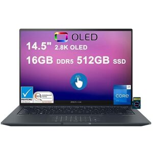 asus zenbook 14x oled business laptop | 14.5" 2.8k 120hz multi-touch 550nits | 13th gen intel 14-core i7-13700h | 16gb ddr5 512gb ssd | backlit keyboard thunderbolt win11pro + 32gb microsd card