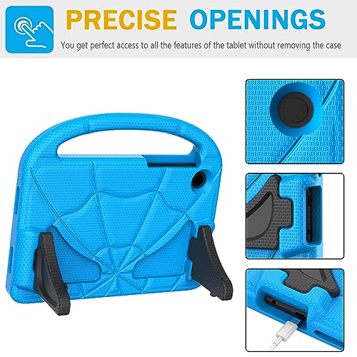 TCL Tab 8 LE Case for Kids(Model: 9137W, 2023 Released), Lainergie Lightweight Shockproof Kids Friendly Cover with Handle Kickstand for TCL Tab 8 LE Model: 9137W/ TCL Tab 8 WiFi Model: 9132X - Blue