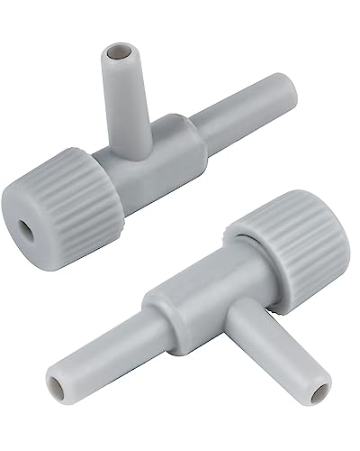 Pawfly Aquarium Air Control Valves Single Way Plastic Air Regulators for Aquarium Air Pump Fish Tank Air Flow Control Valves for 3/16" ID Airline Tubing Adjustable Hose Connectors, 20 Pack