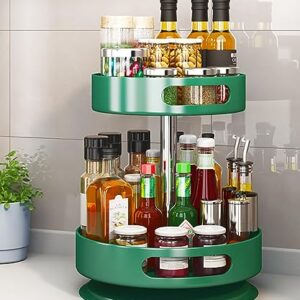 2 Tier Lazy Susan Organizer for Kitchen,Turntable for Cabinet,Turntable Organizer for Cabinet Pantry Table Organization