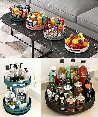 2 Tier Lazy Susan Organizer for Kitchen,Turntable for Cabinet,Turntable Organizer for Cabinet Pantry Table Organization