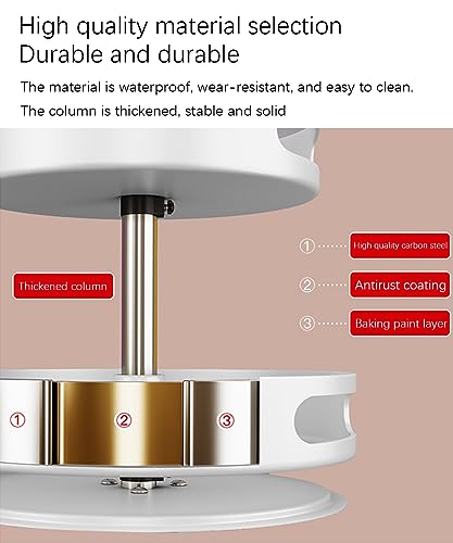 2 Tier Lazy Susan Organizer for Kitchen,Turntable for Cabinet,Turntable Organizer for Cabinet Pantry Table Organization