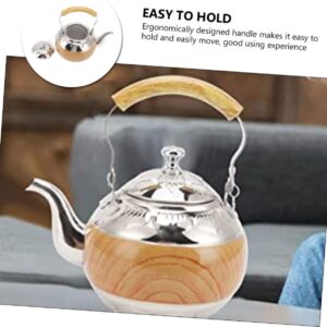 Yardwe stainless steel teapot pour over coffee kettle water boiling pot stovetop tea kettle water boiling kettle boiling water kettle stainless steel water kettle honk office with handle