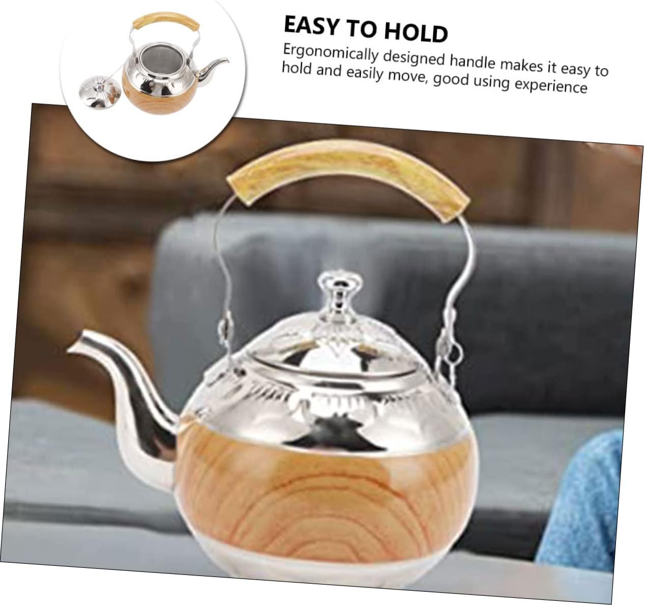 Yardwe stainless steel teapot pour over coffee kettle water boiling pot stovetop tea kettle water boiling kettle boiling water kettle stainless steel water kettle honk office with handle