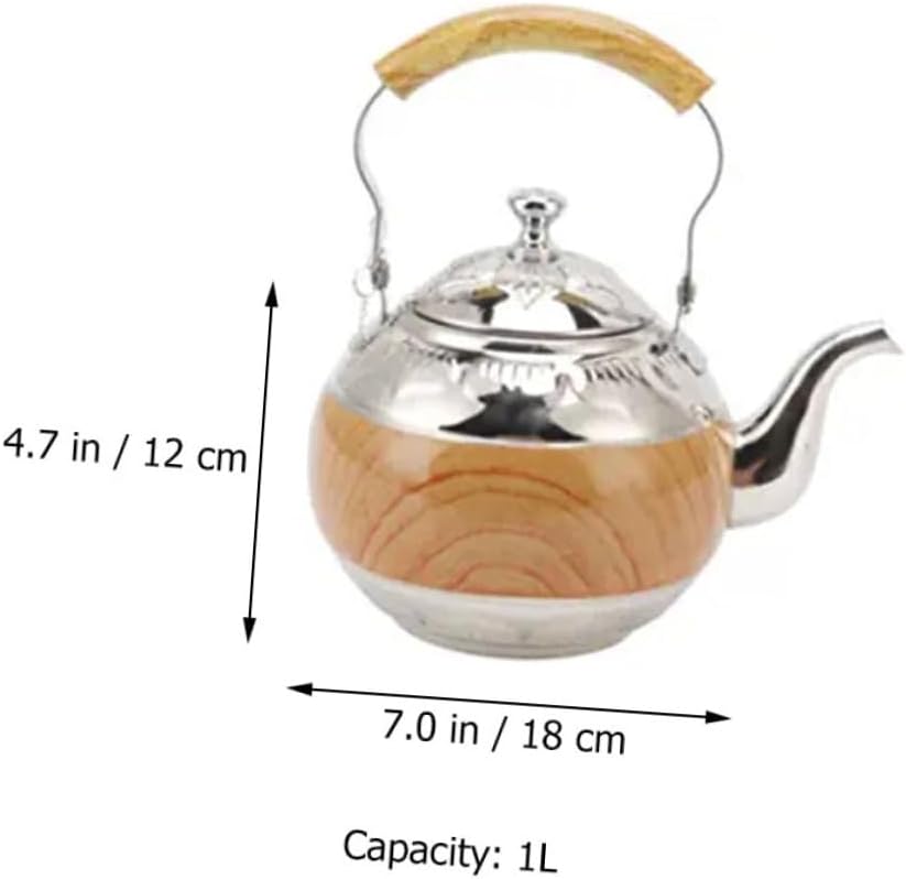 Yardwe stainless steel teapot pour over coffee kettle water boiling pot stovetop tea kettle water boiling kettle boiling water kettle stainless steel water kettle honk office with handle