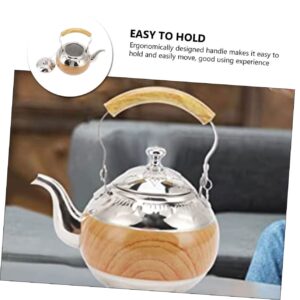 Yardwe stainless steel teapot pour over coffee kettle water boiling pot stovetop tea kettle water boiling kettle boiling water kettle stainless steel water kettle honk office with handle