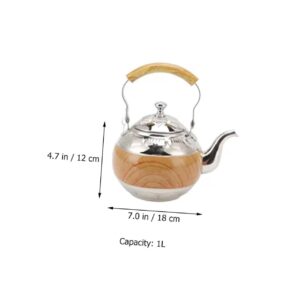 Yardwe stainless steel teapot pour over coffee kettle water boiling pot stovetop tea kettle water boiling kettle boiling water kettle stainless steel water kettle honk office with handle