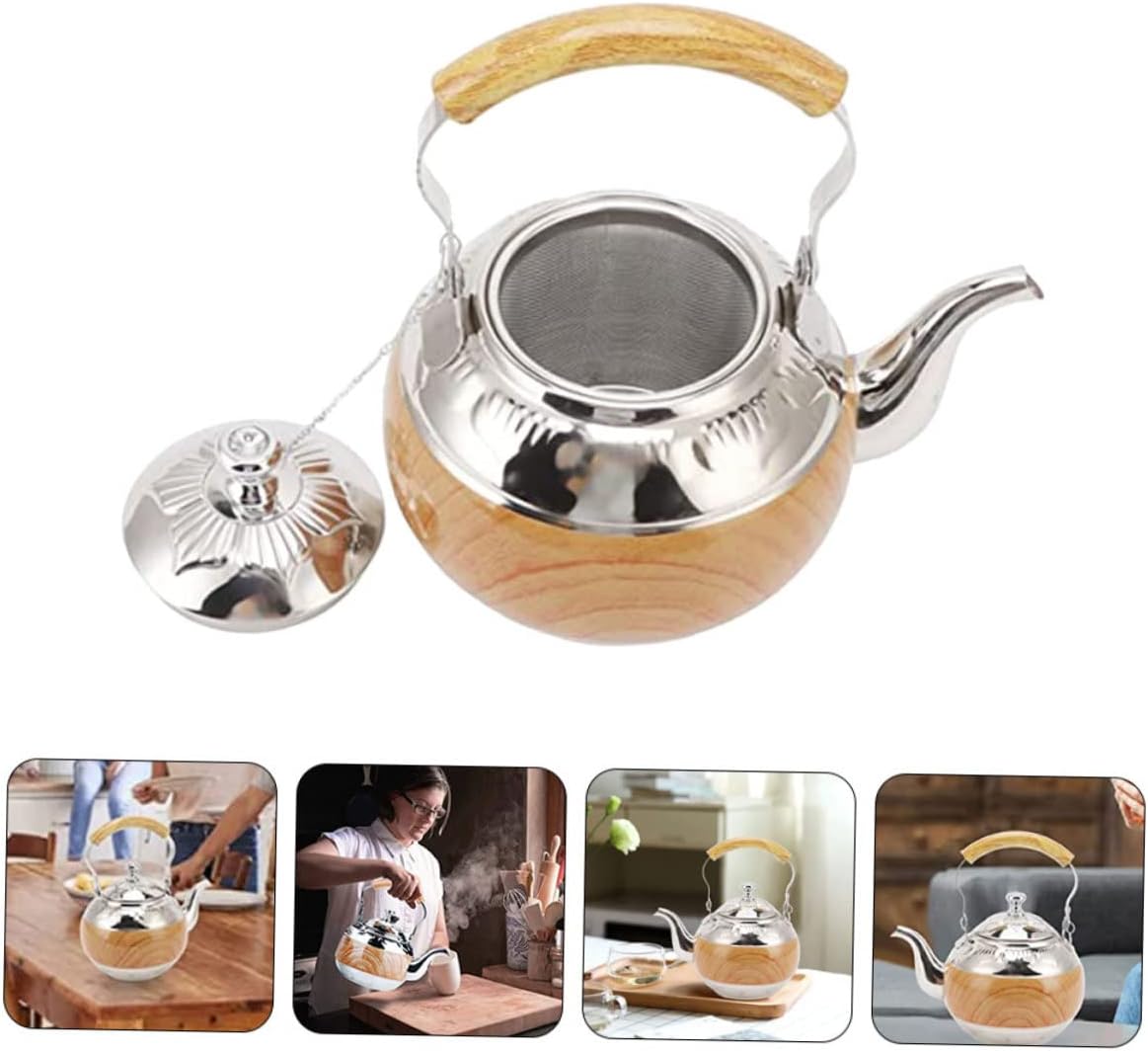 Yardwe stainless steel teapot pour over coffee kettle water boiling pot stovetop tea kettle water boiling kettle boiling water kettle stainless steel water kettle honk office with handle