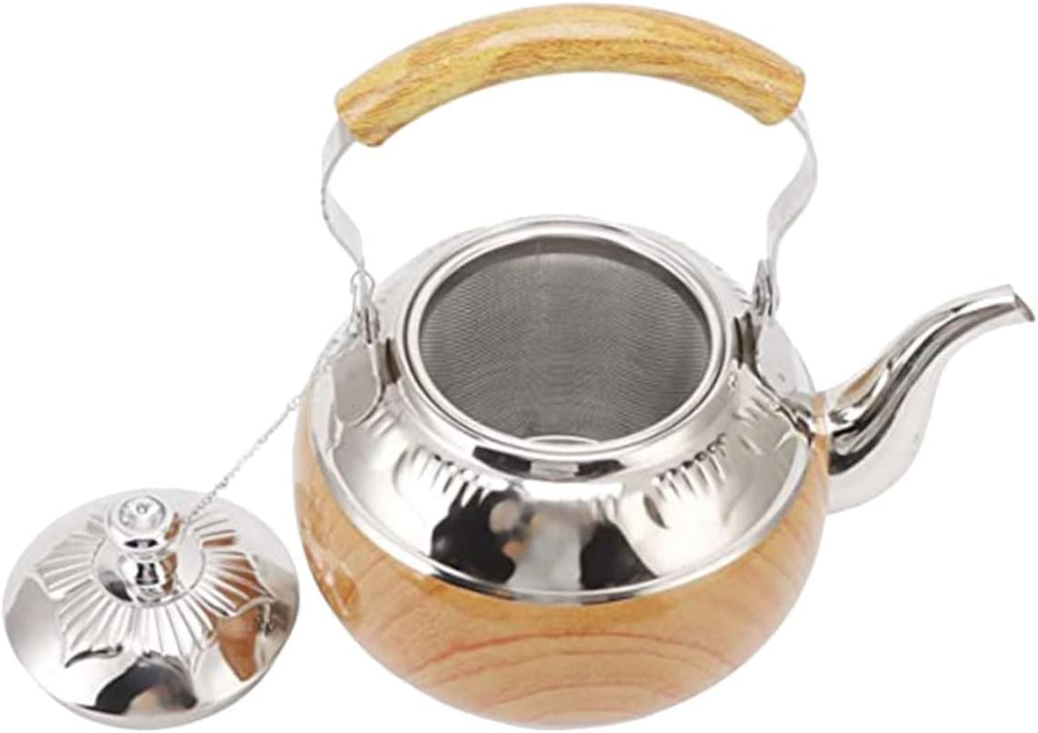 Yardwe stainless steel teapot pour over coffee kettle water boiling pot stovetop tea kettle water boiling kettle boiling water kettle stainless steel water kettle honk office with handle