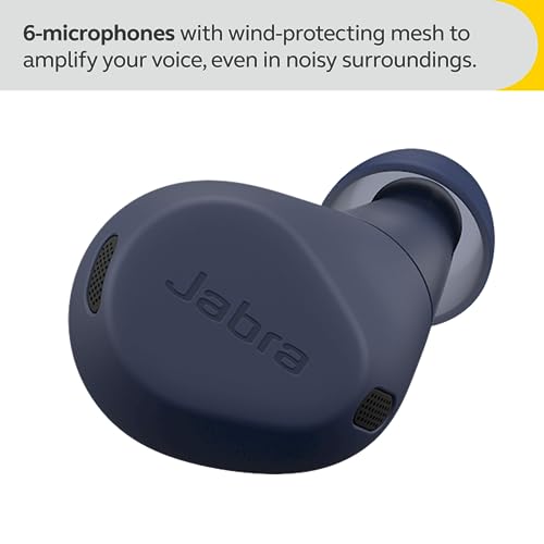 Jabra Elite 8 Active True Wireless Earbuds – Bluetooth Sports Earbuds with Secure in-Ear Fit for All-Day Comfort - Military Grade Durability, Active Noise Cancellation, Dolby Surround Sound – Navy