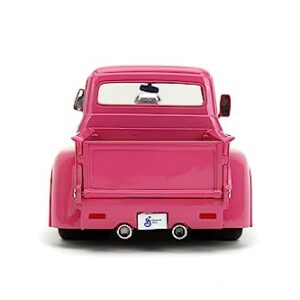 Franken Berry 1:24 1956 Ford F-100 Die-Cast Car & 2.75" Franken Berry Figure, Toys for Kids and Adults,Pink