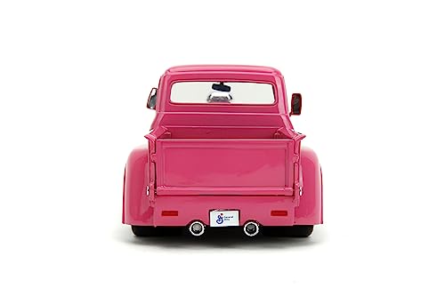 Franken Berry 1:24 1956 Ford F-100 Die-Cast Car & 2.75" Franken Berry Figure, Toys for Kids and Adults,Pink