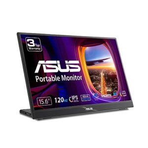 asus zenscreen 16” 16:10 portable monitor (mb16qhg) - wqxga (2560 x 1600), ips, 120hz, 100% dci-p3, eye care, l-shaped kickstand, tripod mountable, usb-c, hdmi, displayhdr™ 400, 3-year warranty,black