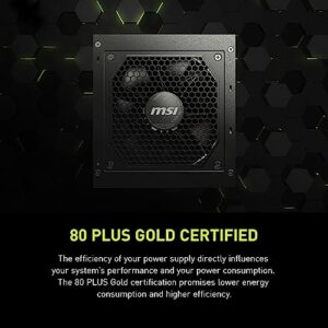 MSI MAG A850GL PCIE 5 & ATX 3.0 Gaming Power Supply - Full Modular - 80 Plus Gold Certified 850W - Compact Size - ATX PSU