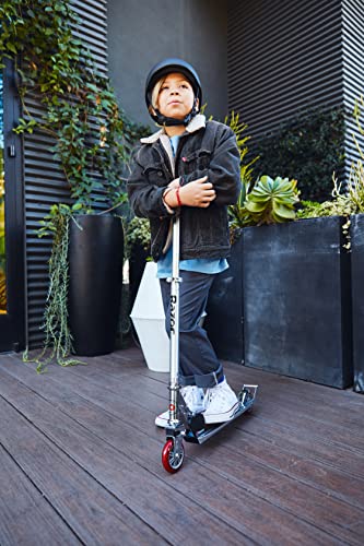 Razor A2 Kick Scooter for Kids – Wheelie Bar, Foldable, Lightweight, Front Vibration Reducing System, Adjustable Height Handlebars & Jr. Lil' Kick Scooter