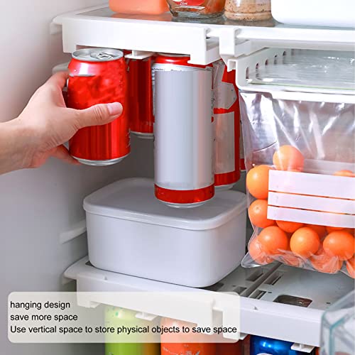 Refrigerator Hanging Can Organizer, Fridge Drinks Beverage Storage Hanging Holder Large Capacity,Strong Material, Refrigerator Storage for seasoning packets