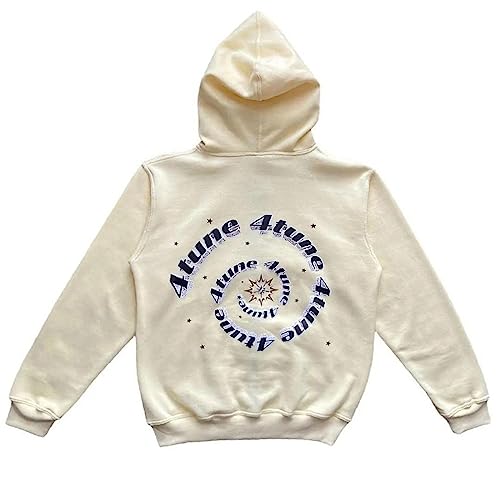 Women 's Vintage Graphic Star Letter Print Zip Up Hoodies Y2K Gothic Oversized Sweatshirts Aesthetic Jackets Streetwear (A-White, M)