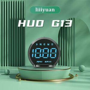 Liiiyuan G13 GPS Speedometer, Universal Digital GPS Speedometer with Color Font, USB Connection, HUD Display Suitable for All Vehicles, Plug and Play.