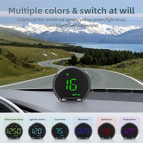 Liiiyuan G13 GPS Speedometer, Universal Digital GPS Speedometer with Color Font, USB Connection, HUD Display Suitable for All Vehicles, Plug and Play.