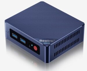 beelink mini pc, mini s12 pro intel 12th n100(up to 3.4ghz), 16gb ddr4 ram 500gb pcie ssd, mini desktop computer support 4k@60hz dual hdmi display/wifi6/bt5.2/usb3.2/1000m lan/wol