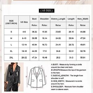 Dokotoo Womens Satin Blazers for Work Profession Wrap Tie Waist Blazer Office Blazers Womens Blazers for Work Casual Apricot S