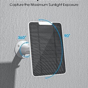 Solar Panel Charger Compatible with Google Nest Camera Outdoor & Indoor (Battery Version), 5W Solar Power for Google Nest Cam, IP65 Weatherproof, w/Secure Wall Mount & Screwdriver, 13ft Cable, 4 Pack