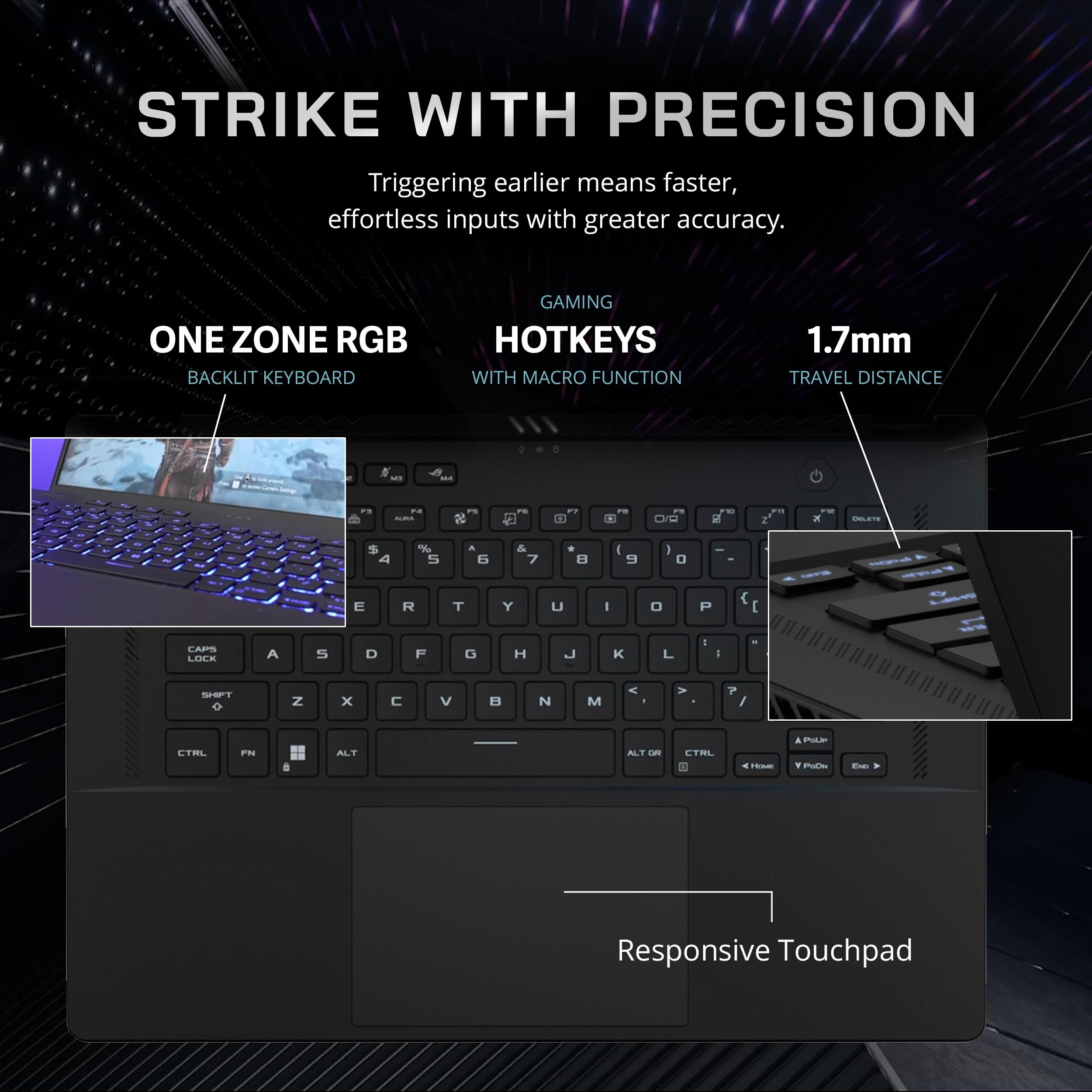 Asus ROG Zephyrus Gaming Laptop, 16/'' FHD+ 165Hz Display, Intel Core i7-12700H, 16GB DDR5 RAM, 512GB PCIe SSD, RGB Backlit Keyboard, NVIDIA GeForce RTX 3060, Win 11 Pro, WiFi 6, Black, 32GB USB Card