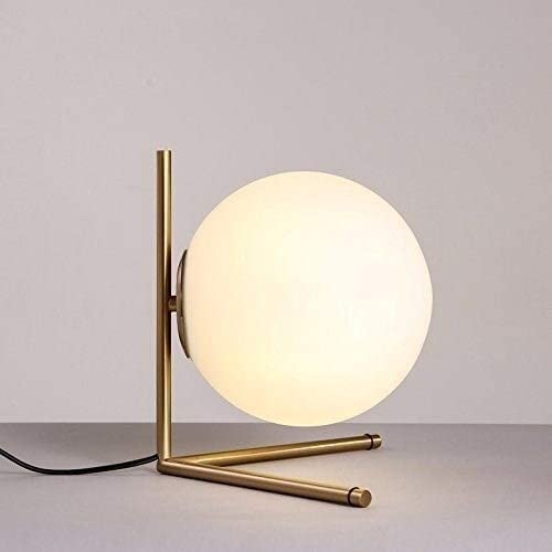 Hallway Bedroom Living Room Moddeny Modern Globe Glass Table Lamp Creative Shade Ball Moon Desktop Night Light Nordic Bedroom Bedside Lamp Living Room Study Office E27 Front Desk Light Latern 21.4 * 2