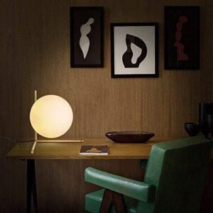 Hallway Bedroom Living Room Moddeny Modern Globe Glass Table Lamp Creative Shade Ball Moon Desktop Night Light Nordic Bedroom Bedside Lamp Living Room Study Office E27 Front Desk Light Latern 21.4 * 2