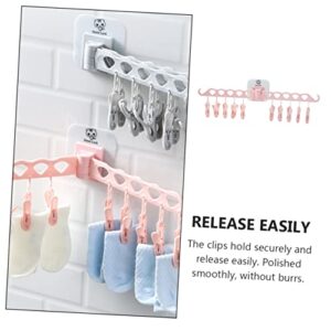 1pc Drying Clip Wall Mounted Clothes Rack Collapsible Hangers Foldable Laundry Rack Laundry Dispenser Clothes Drying Rack Laundry Drying Rack Viscose Pink Folding Hanger