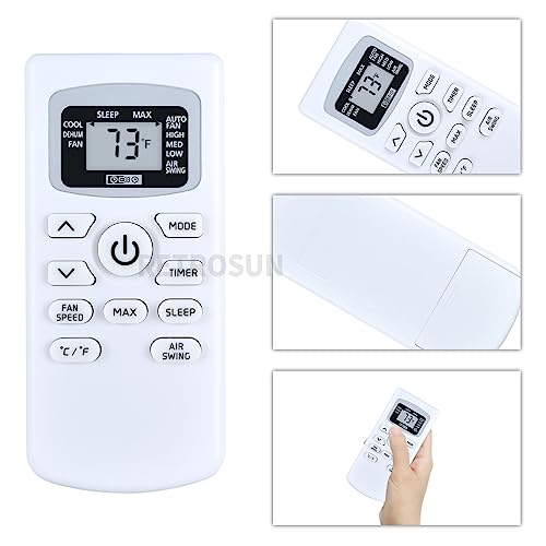 New Replacement AC Remote Control Compatible for Black+Decker Air Conditioner BPACT10HWT BPACT10WT BPACT12H BPACT12HWT BPACT12WT BPACT14HWT BPACT14WT BPACT08WT BPACT08