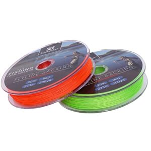 Fly Fishing Dacron Braided Backing Line Abrasion Resistant Trout Fly Line（20lb-300yds,Green）