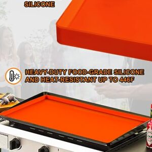 Artnice Silicone Griddle Mat for Blackstone Griddle, 36" Heavy Duty Food Grade Silicone Griddle Mat, All Season Cooking Protective Griddle Grill Cover, Blackstone accessories, Orange