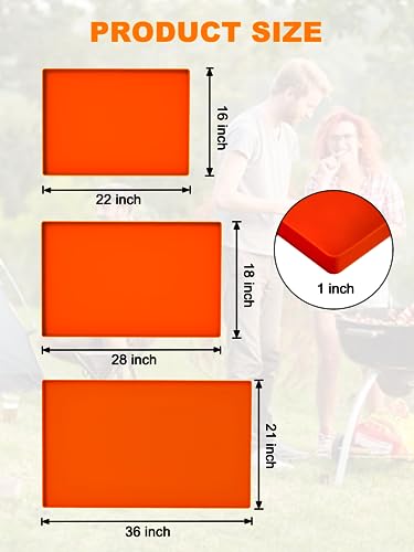 Artnice Silicone Griddle Mat for Blackstone Griddle, 36" Heavy Duty Food Grade Silicone Griddle Mat, All Season Cooking Protective Griddle Grill Cover, Blackstone accessories, Orange