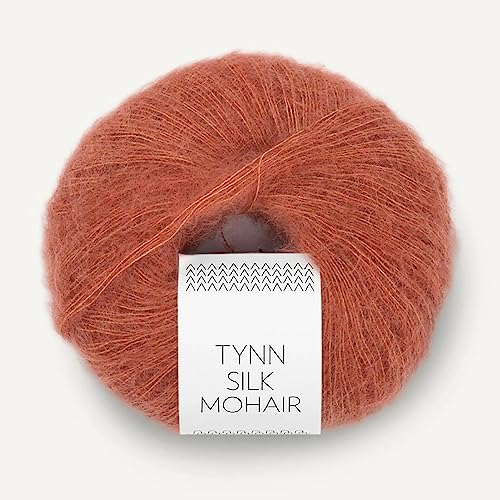 Yarn Ave Tynn Silk Mohair Lace Weight Yarn, 2 Balls 50 Grams/1.76oz Soft Fluffy Airy Silk Angora Wool Blended Yarn for Knitting&Crocheting Pullovers Cardigans Sweaters (#3535)