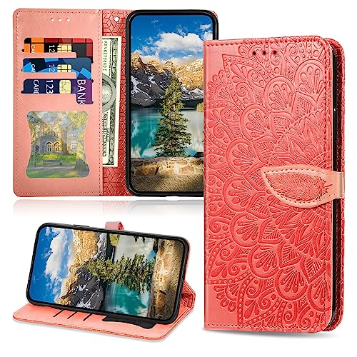 KKEIKO Case Compatible with Samsung Galaxy Note 10 Plus/Galaxy Note 10 Plus 5G, PU Leather Wallet Case for Women Men, Magnetic Flip Cover with Card Holder for Samsung Note 10 Plus, Red