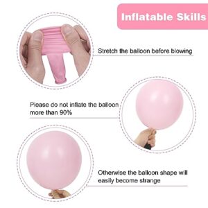 RUBFAC 70pcs Pastel Pink Latex Balloons, 10 Inch Helium Party Balloons, Latex Balloons for Balloon Garland Arch as Wedding, Birthday, Graduation, Baby Shower, Bridal Shower