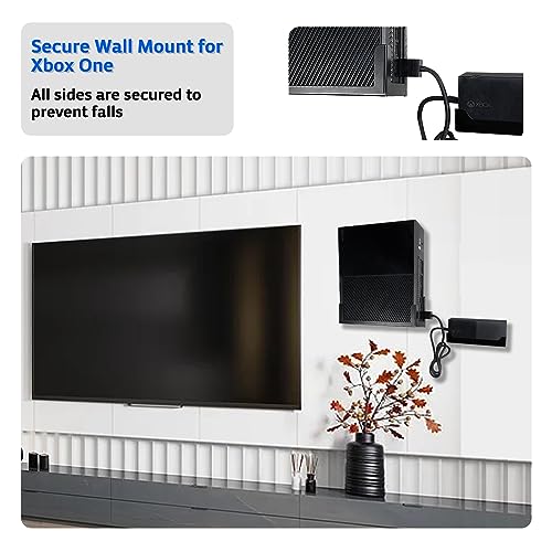 Wall Mount for Xbox One, Metal Wall Mount Holder for Xbox One Original+Power Brick Mount, Space Saving Hanging On Wall Xbox One Wall Mount